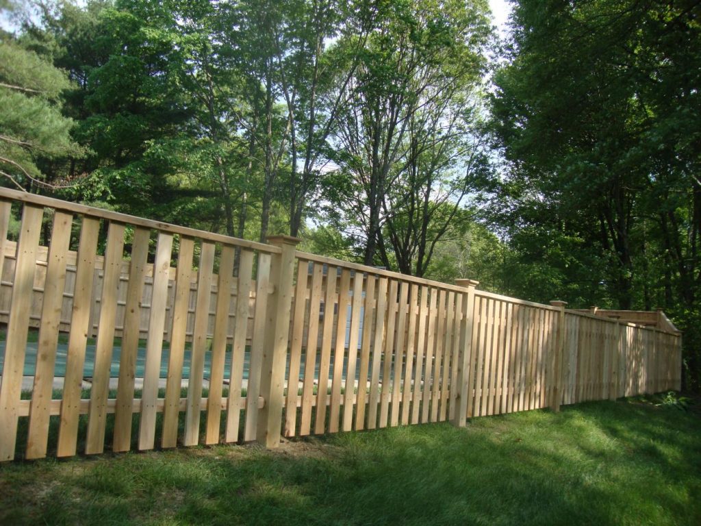 open board traditional cedar fence - Reliable Fence